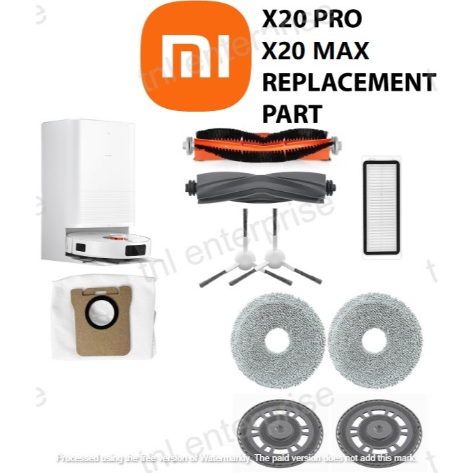 Xiaomi X20 PRO X20 MAX D102GL Vacuum Robot Accessories Compatible Parts Main Brush Side Brush ...
