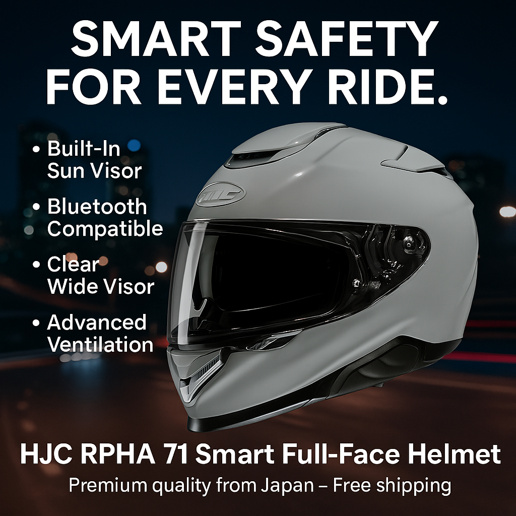 HJC RPHA 71 Full-Face Helmet – Built-in Sun Visor, Intercom Ready ...