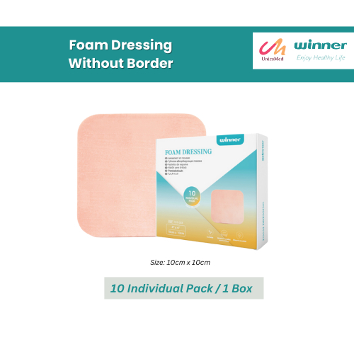 WINNER Foam Dressing Without Border 10cm x 10cm [1 Box] | Shopee Malaysia