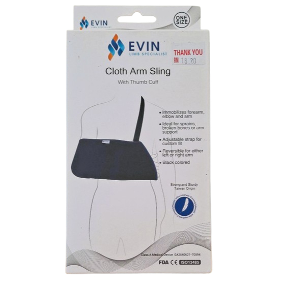 Evin Cloth Arm Sling with Thumb Cuff (One Size) | Shopee Malaysia