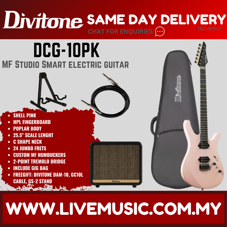 Divitone DCG-10 HH MF Studio C Electric Guitar w/Amplifier - ( DCG10 ...