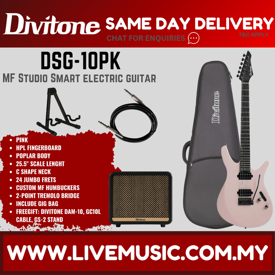 Divitone DSG-10 MF Studio Smart Electric Guitar With On-Board Effects ...
