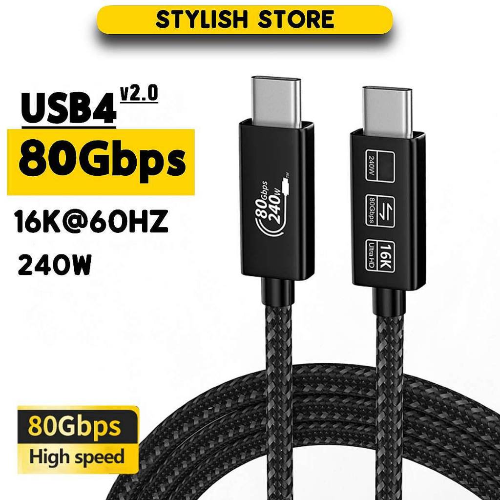 USB4 V2 Type C 80Gbps USB C PD 240W 16K 60Hz Compatible Audio Video Display USB 5 PCIe Fast ...