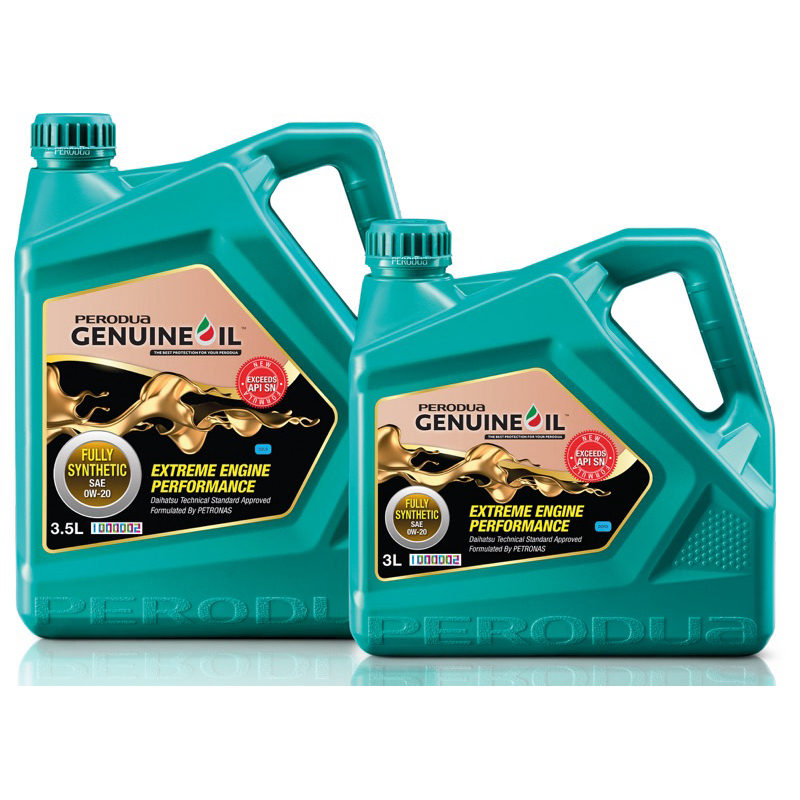 Perodua Engine Oil 0W-20 Fully Synthetic API SN 3.5L | Shopee Malaysia