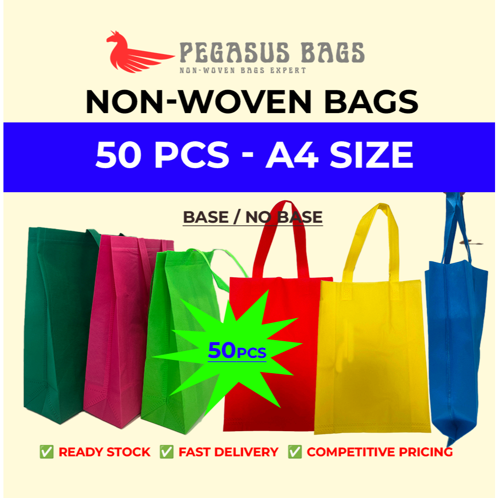💥💥50PCS bundle A4 SIZE NON-WOVEN BAG ECO BAG / GIFT BEG / DOOR GIFT BAG ...