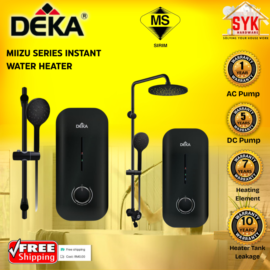 SYK Free Shipping DEKA MIIZU Series Instant Water Heater Bathroom ...