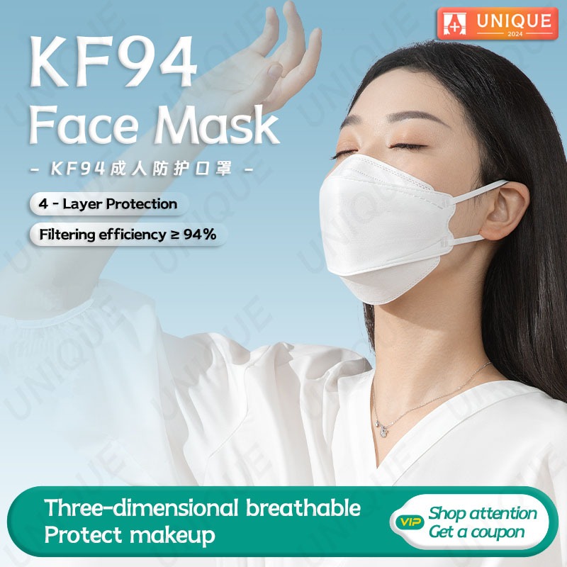 【New upgrade】KF94 Mask 50PCS Face Mask 4 PLY Disposable Earloop 3D Mask KF94 Pelitup Muka ...