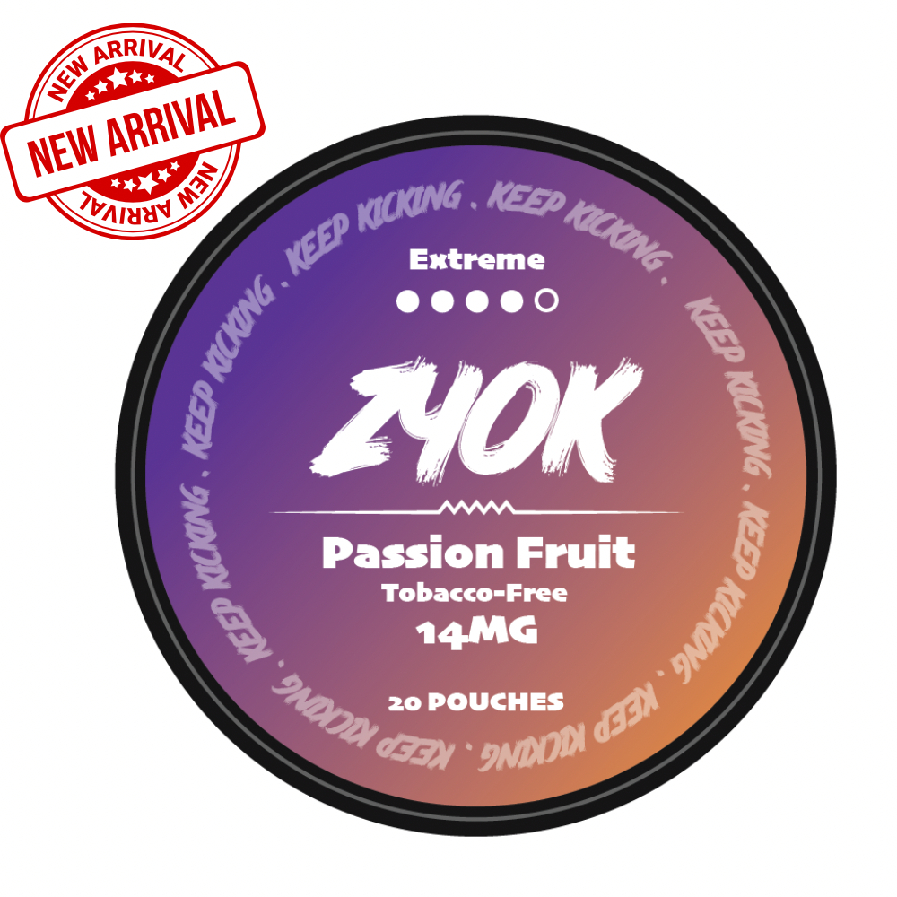 [NEW!] Zyok pouches 14MG Passion Fruit | Keep Kicking | snus gum ...