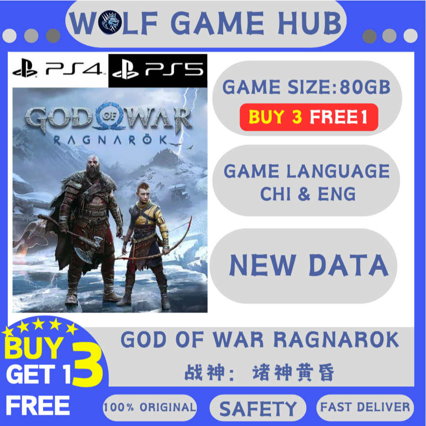God of War Ragnarok ( PS4 & PS5 ) Game Digital Download Permainan ...