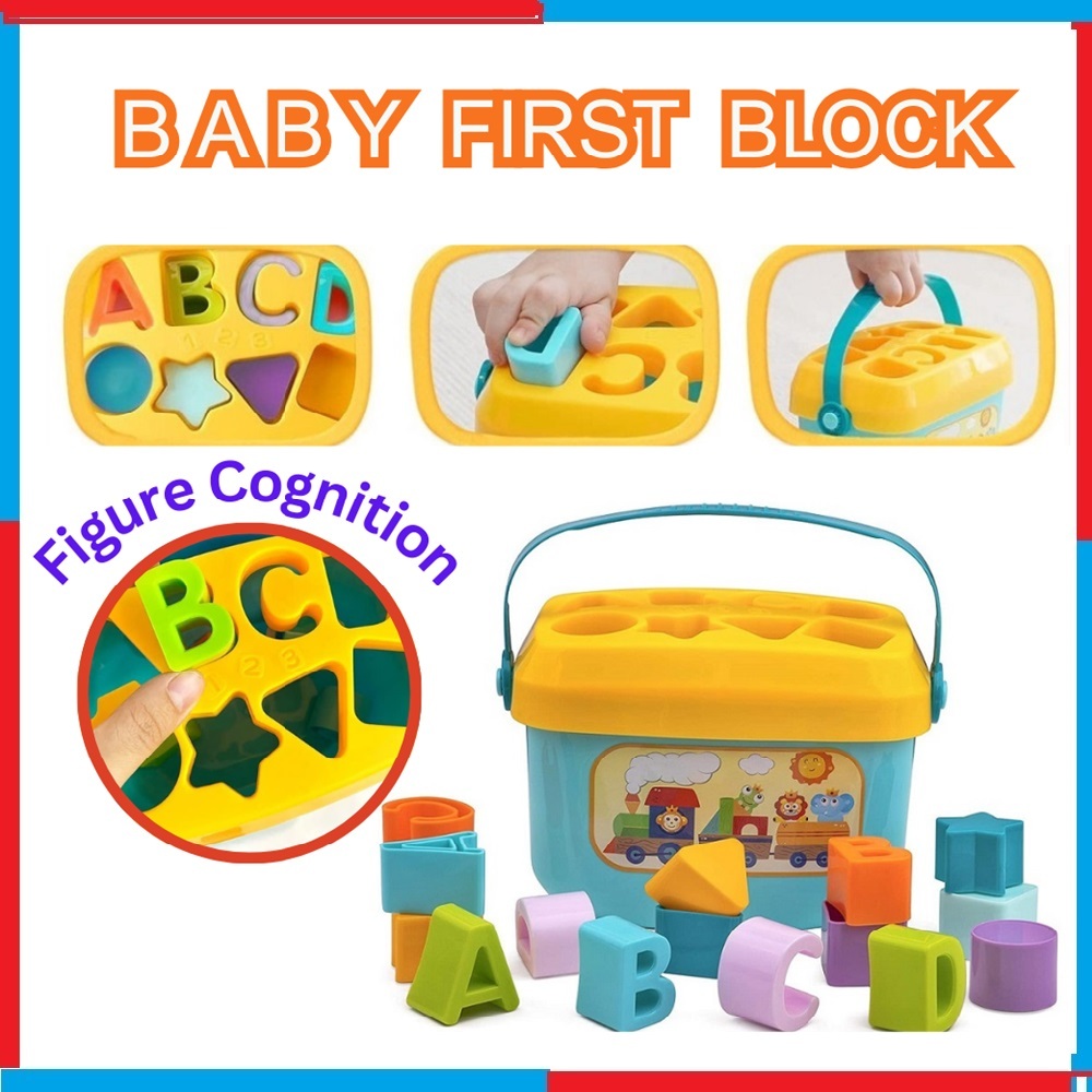 Baby Toddler Early Learn ABC and shape sorting with Building Blocks ...