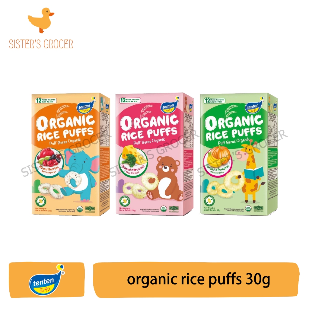 Tenten organic rice puffs 30g | Shopee Malaysia