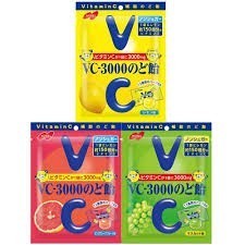 NOBEL,VC-3000 Throat candy/non-sugar/Lemon,Grapefruit,Muscat/90g/Candy ...