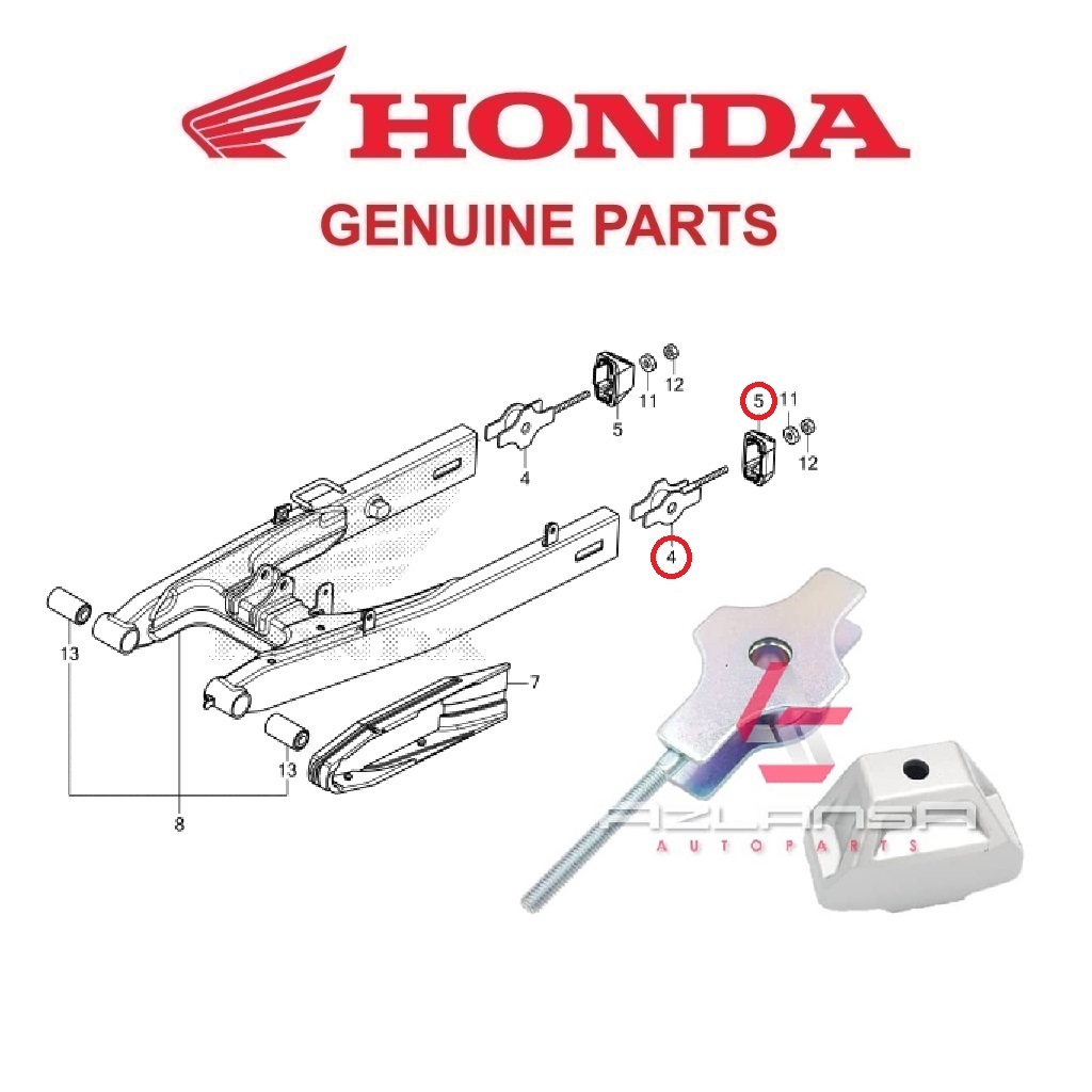 Adjuster Comp Chain Set ( 40543-K2P-V60 & 40546-K56-V50 ) Winner X V2 ...