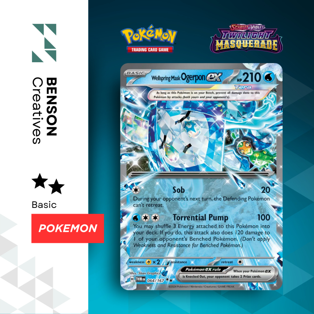 Wellspring Mask Ogerpon ex | 064/167 [Twilight Masquerade] Pokémon TCG ...