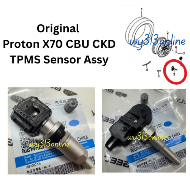 Original Proton X70 CBU CKD 1.5 TPMS Sensor Assy Tire Pressure Monitoring Sensor | Shopee Malaysia