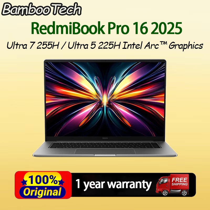Xiaomi Redmi book Pro 16 2025 Ultra 7 255H /Ultra 5 225H 3.1K 165HZ Screen Intel® Arc™ Graphics ...