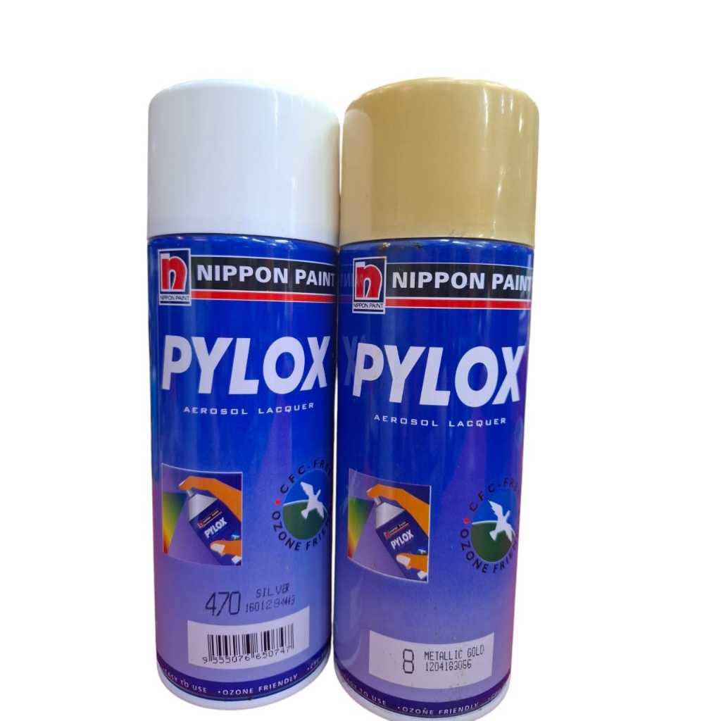 NIPPON PYLOX SPRAY PAINT 400CC METALLIC GOLD #8/ SILVER #470 | Shopee ...