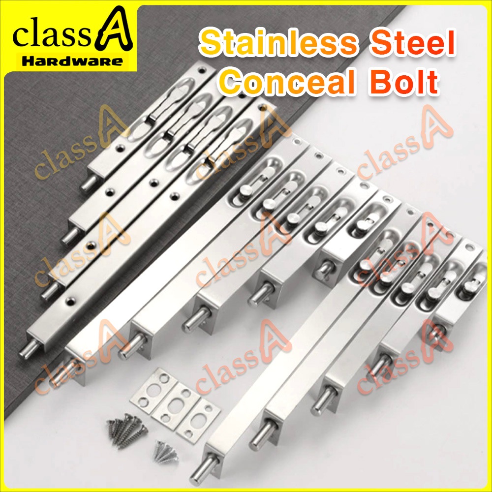 ClassAHW Stainless Steel Flush Barrel Bolt Square Box Conceal Door ...