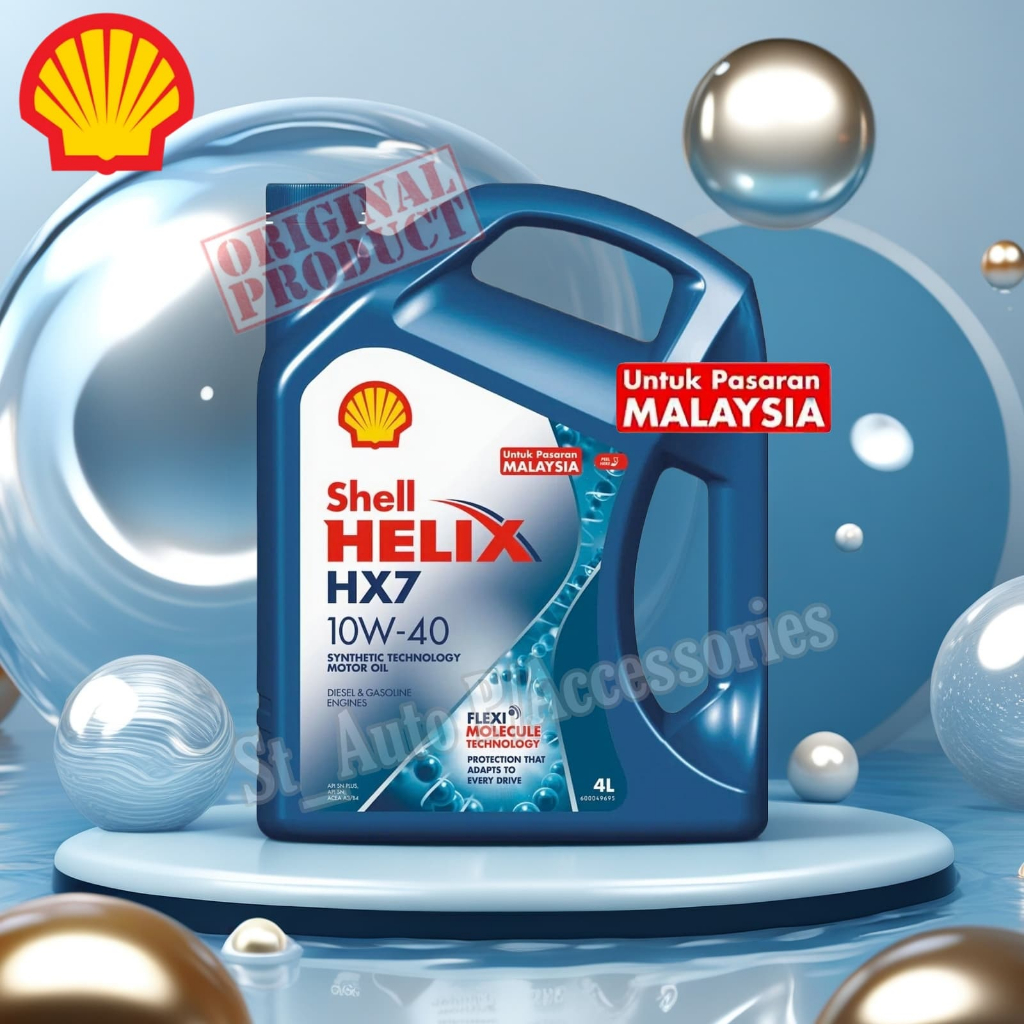 Original PM Shell Helix HX7 10W40 Semi Synthetic Engine Oil (4 Liter ...