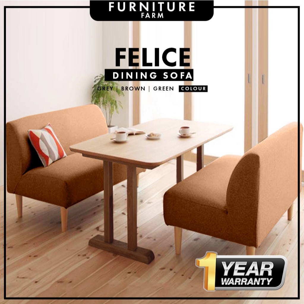 F&F : Felice Sofa 2 seat / 1 seat Restaurant sofa / Cafe sofa / sofa murah /sofa set | Shopee ...