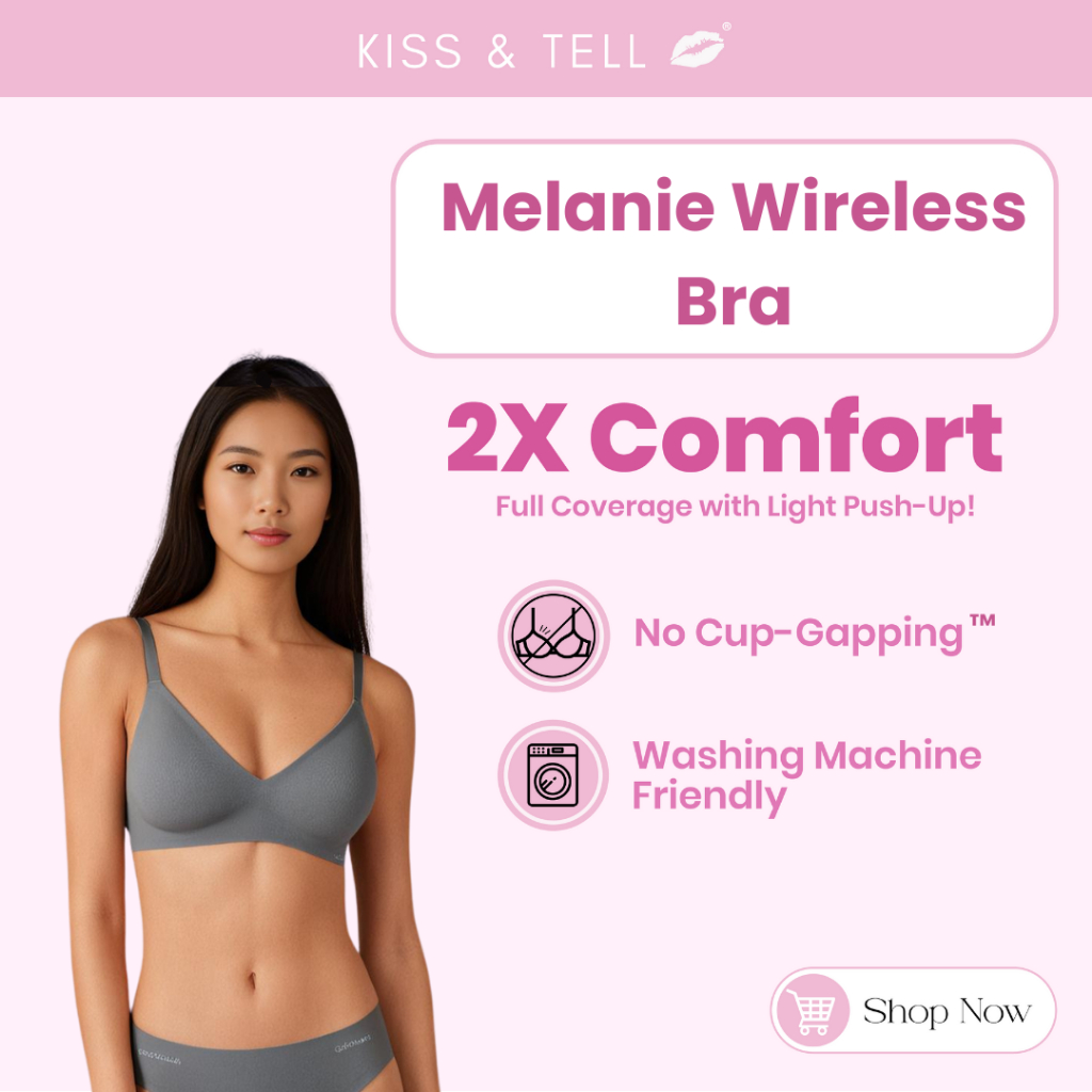 Kiss & Tell Premium Melanie Seamless Wireless Padded Support Bra | Shopee Malaysia