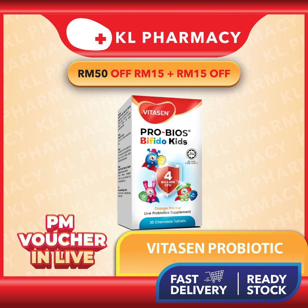 VITASEN PRO-BIOS Bifido Kids Probiotics Chewable Tablet (30's ...