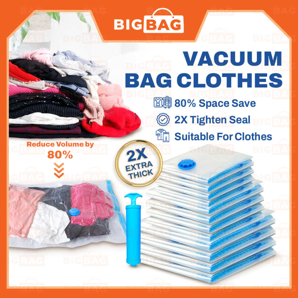 Vacum Bag Clothes Plastik Vakum Baju Vacuum Plastic Bag Clothes Vaccum ...