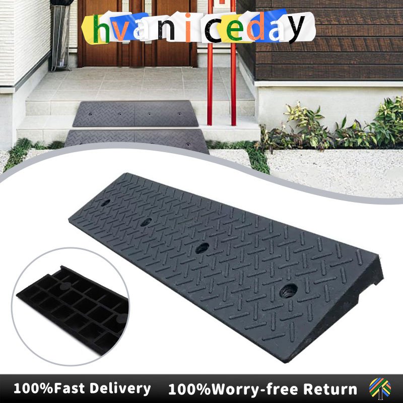 100cm Black Rubber Curb Ramp Anti-Slip Ramp Driveway Ramp Non-Slip ...