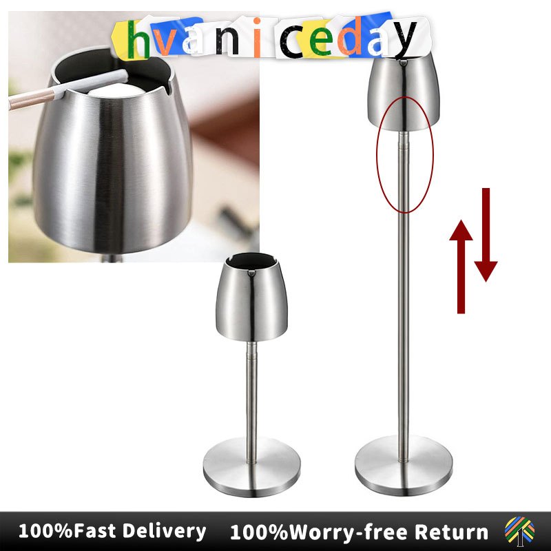 304 Stainless Steel Thickened Telescopic Floor Standing Ash Tray Floor ...