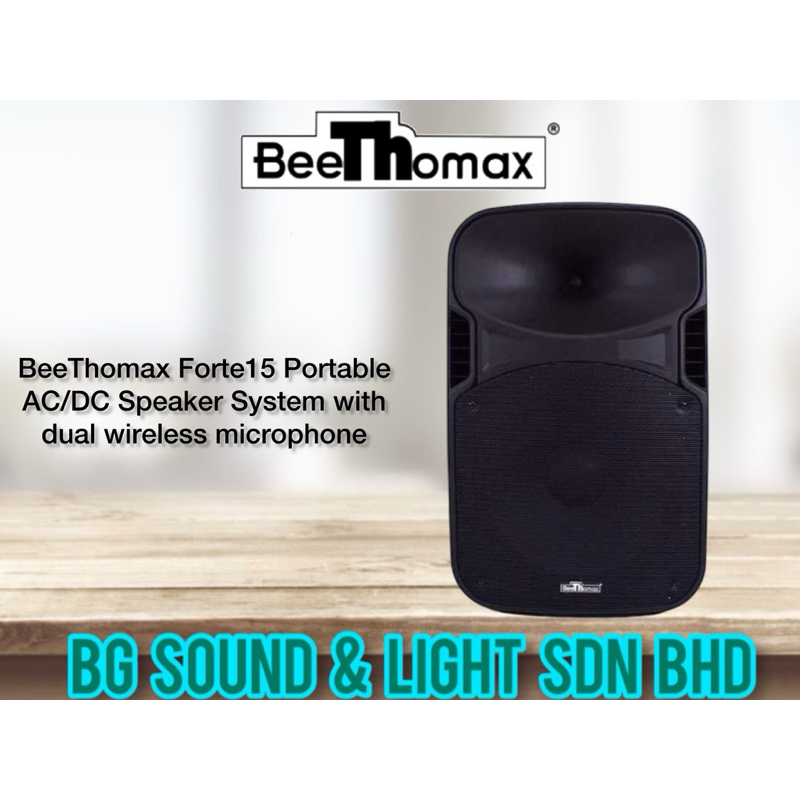 BeeThomax Forte15 Portable AC/DC Speaker System with dual wireless ...