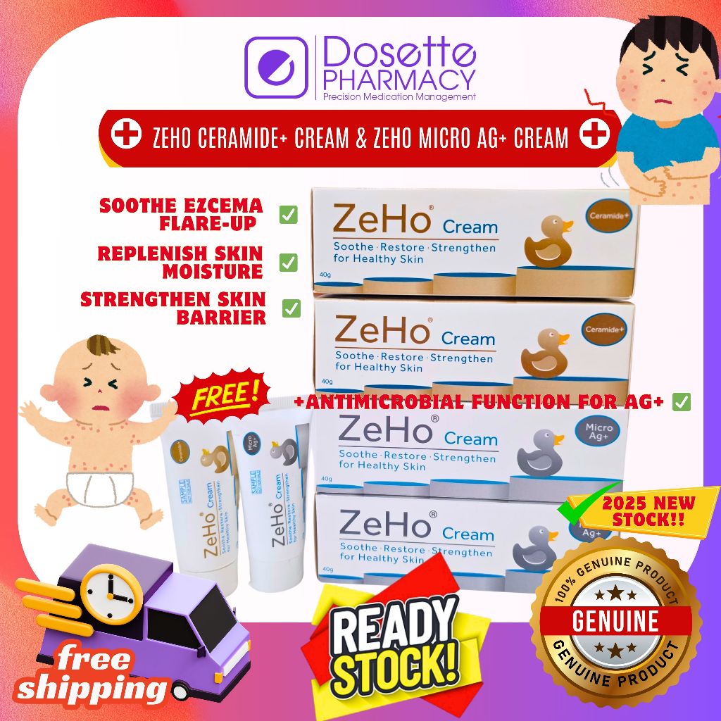 [LIMITED GIFT] ZEHO CREAM CERAMIDE+ CREAM & ZEHO MICROAG+ CREAM 40G DRY ...