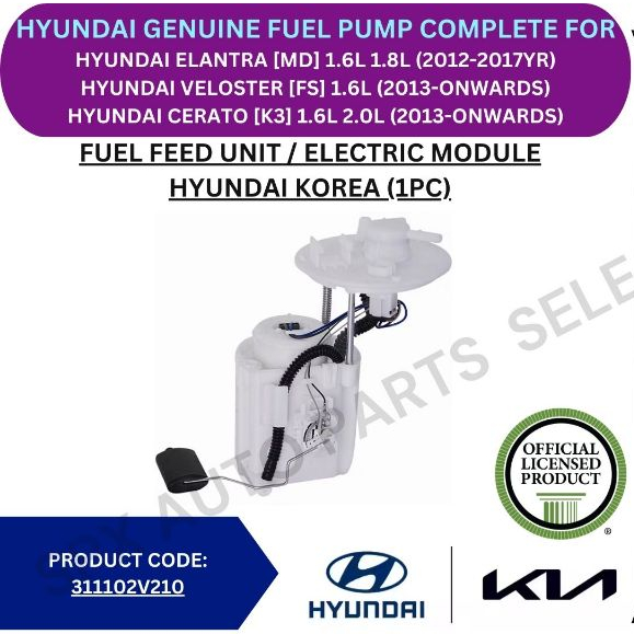 KOREA (OEM) FUEL PUMP ASSEMBLY SET FOR HYUNDAI ELANTRA [MD] '12-17YR ...