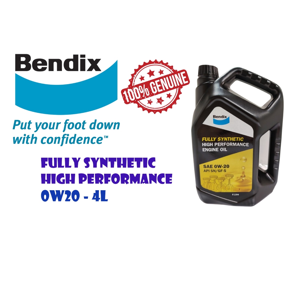 BENDIX FULLY SYNTHETIC 0W20 - 4L ENGINE OIL | Shopee Malaysia