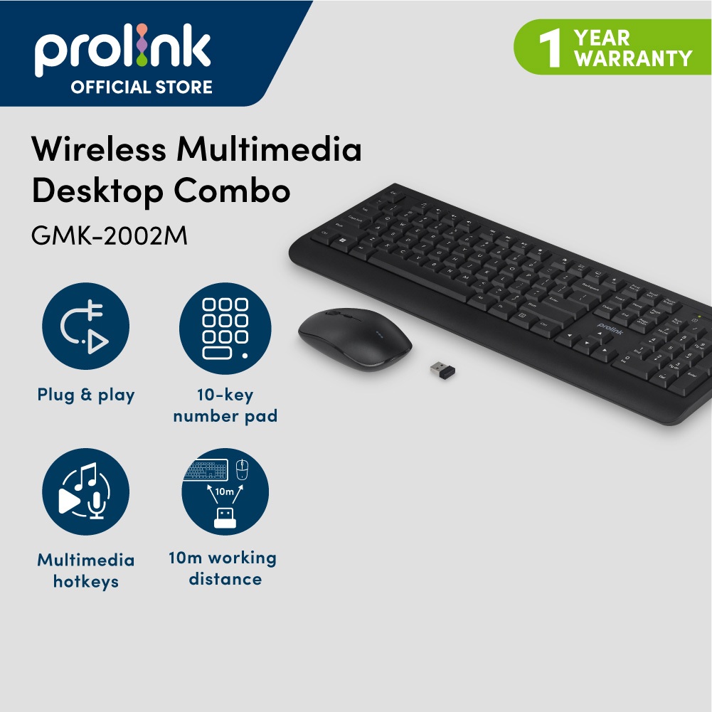 [COMBO DEAL]Prolink 2.4G Wireless Multimedia Keyboard+Optical Mouse ...