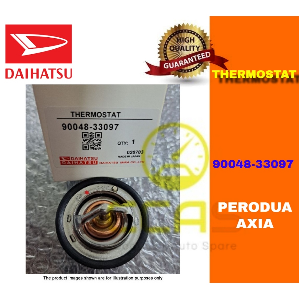 DAIHATSU Genuine Thermostat with rubber (seal)-Perodua Axia 90048-33097 ...