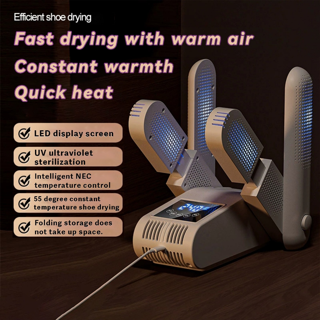 Portable Shoe Dryer, LED Touch Screen and Timer,55℃ Constant ...