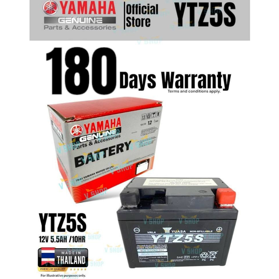 VSHOPMOTOR 🇲🇾 YAMAHA 100% ORIGINAL BATTERY YTZ5S GEL BATERI MOTOSIKAL ...