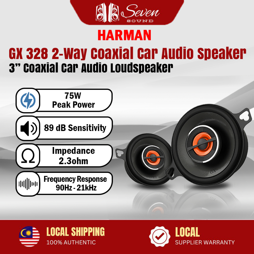 GX328 2-Way Coaxial Car Audio Speaker 3” Coaxial Car Audio Loudspeaker ...