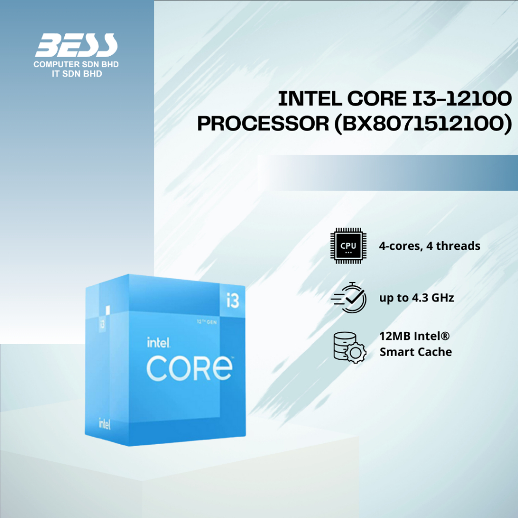 INTEL CORE I3-12100 PROCESSOR | Shopee Malaysia