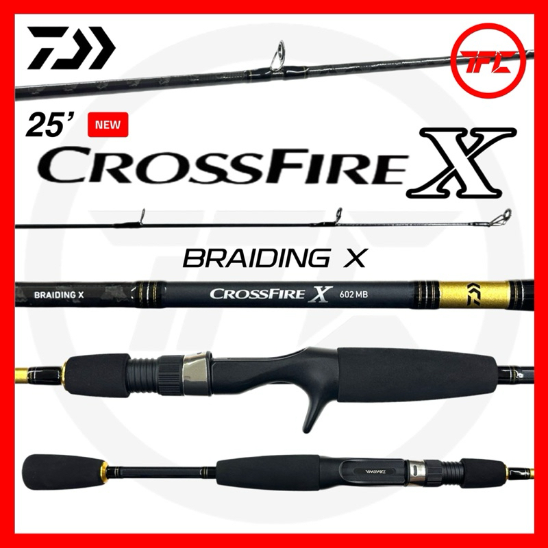 2025 DAIWA CROSSFIRE X 25’ Spinning & Baitcast Rod BC Baitcasting Casting CrossfireX Cast New ...