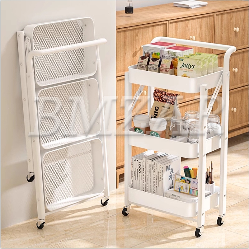 Trolley Rack Bathroom Organizer Cart With Wheels Rak Storage Rack ...