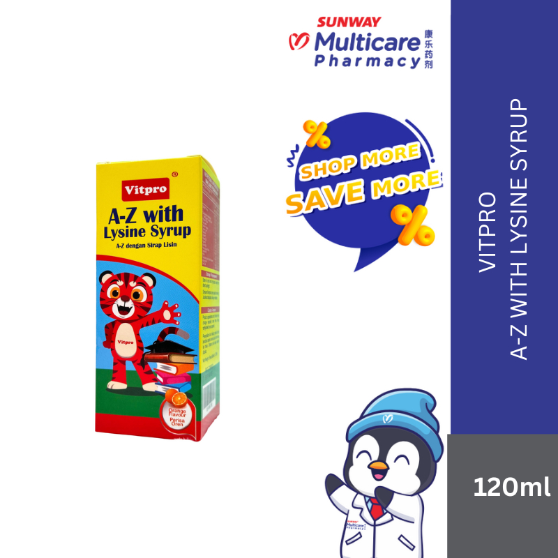VITPRO A-Z WITH LYSINE SYRUP 120ML | Shopee Malaysia