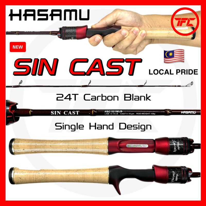 2025 New HASAMU SIN CAST Single Hand Baitcast Fishing Rod BC ...