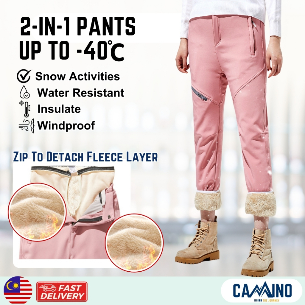 CAMINO Winter Pants Waterproof Windproof Thermal Pants For Men Women ...