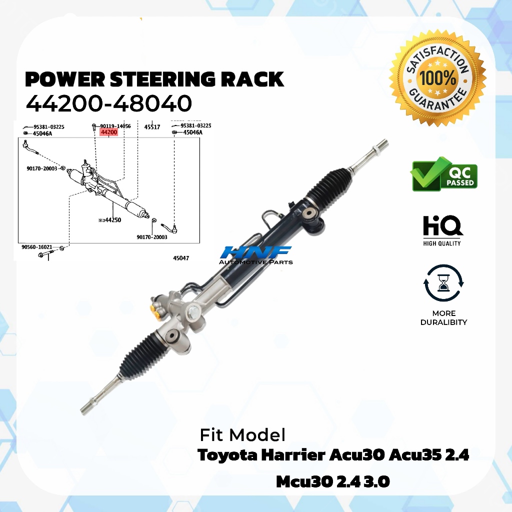 Toyota Harrier Acu30 Acu35 Mcu30 Power Steering Rack 44200-48080 ...