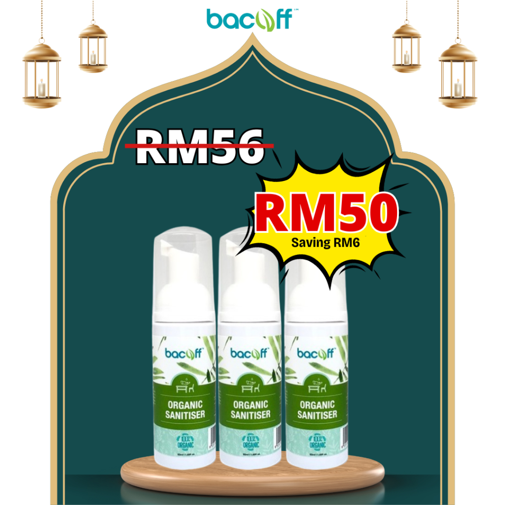 Bacoff Organic Sanitizer Foam Spray (Alcohol Free)(50ml) | Shopee Malaysia