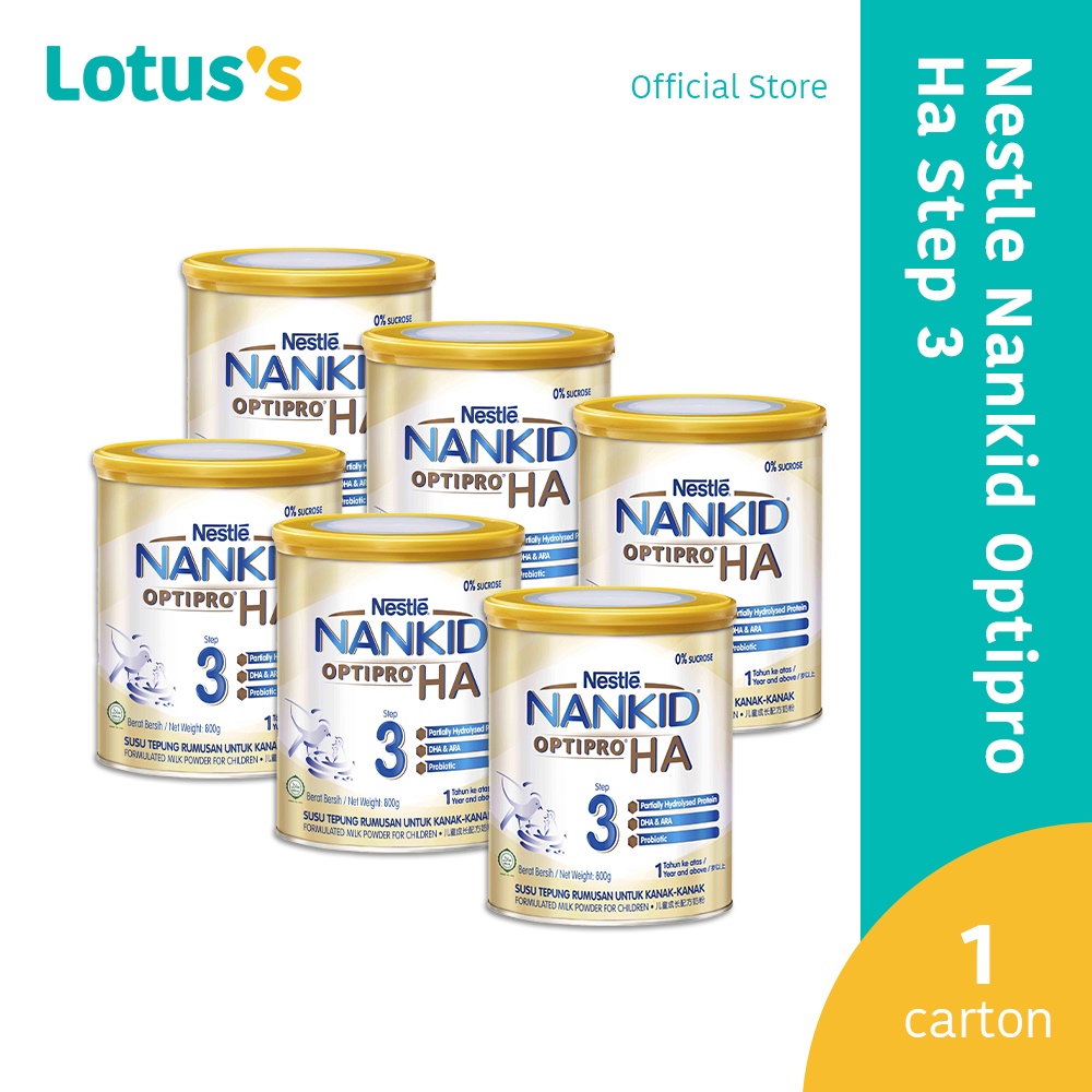 Nestle Nankid Optipro HA Grow 3 (800G X 6) | Shopee Malaysia