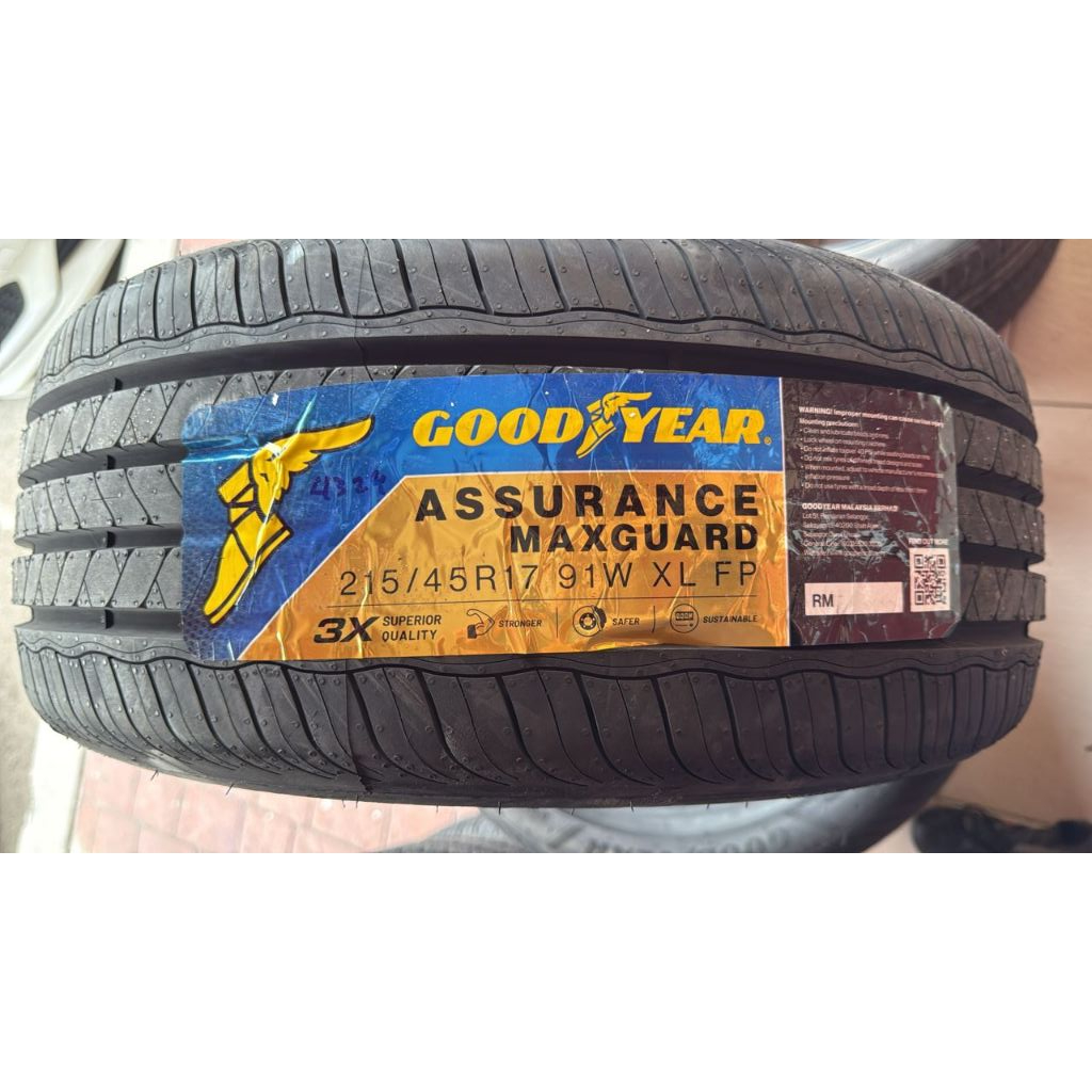 NEW TYRE GOODYEAR ASSURANCE MAXGUARD 215/45/17 | Shopee Malaysia