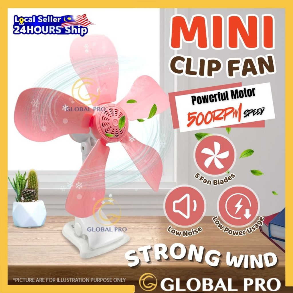 Kipas Mini Kipas Clip Portable Fan Cooling Small Fan Kipas Angin Meja ...