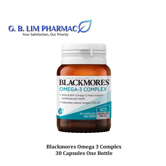 Blackmores Omega 3 Complex 30 Capsules One Bottle (EXP: 30-SEP-2026 ...